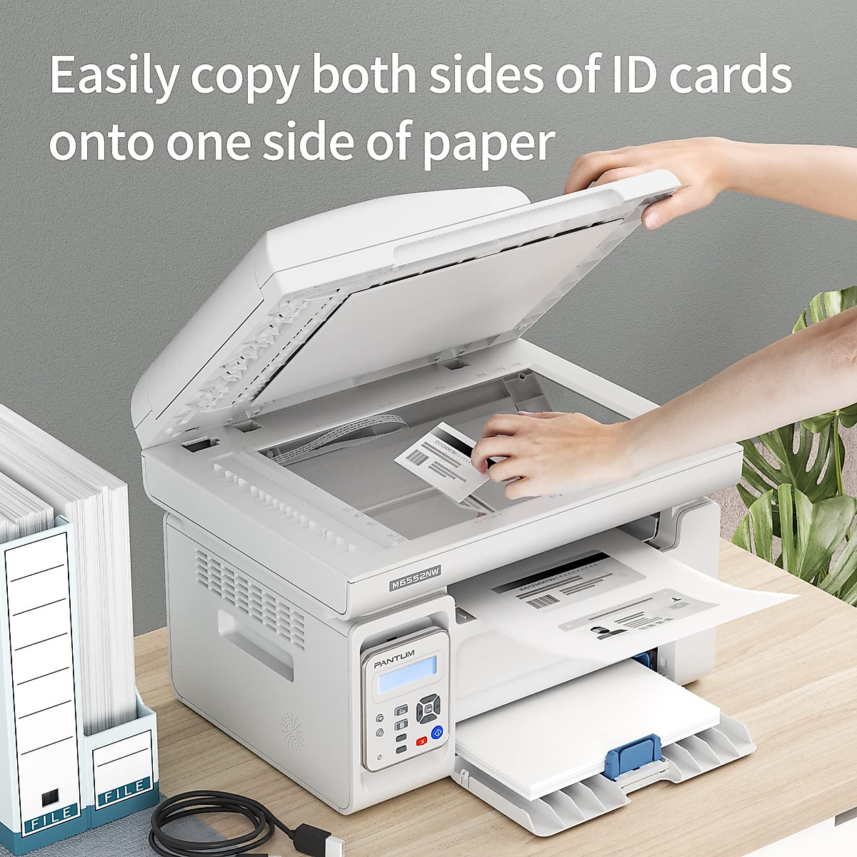 Pantum M6552NW Laser Printer All in One, Print Scan Copy with Mobile Printing and Auto Document Feeder, Monochrome Laser Printer, Speed up to 23 ppm