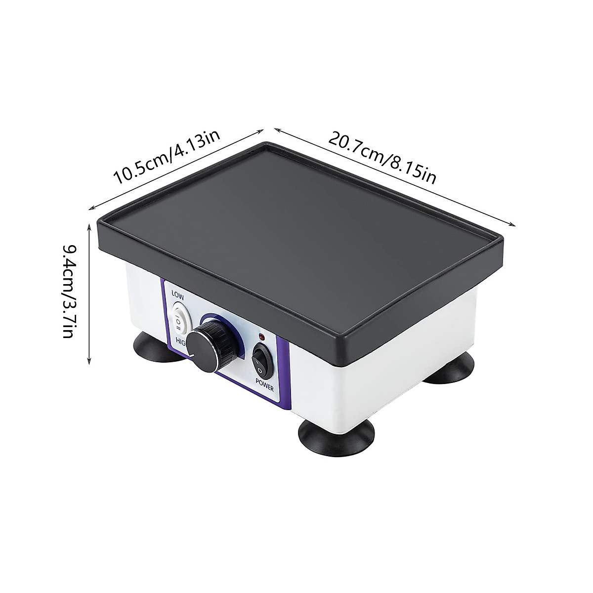 Dental Square Quartet Vibrator, 110V 120W Lab Vibrator Square Quartet Vibrator with Two Gears - Model Plaster Oscillator Gypsum Mixing Machine