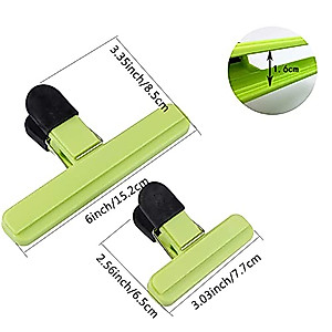 KZXXZH Chip Bag Clips, Heavy Duty Air Tight Seal Grip, Plastic Food Storage Clip for Opened Snack Packet in Kitchen/Home/Office (3 Colours, 9 Pack)