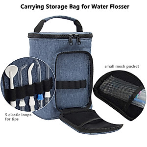 PACMAXI Carrying Bag for Waterpik Water Flosser, Portable Storage Bag for Water Flosser and Accessories Suitable for Travelling, Trips, Camping (Dark Blue)