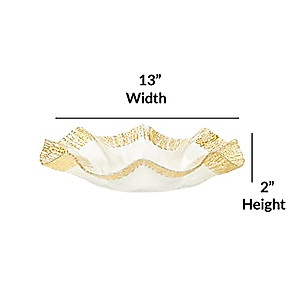 Vietri Rufolo Gold Collection Italian Dinnerware and Serveware Sets (Platter)