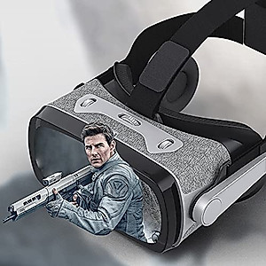 ZNBJJWCP 3D Vr Virtual Reality Vr Glasses Genuine Leather Eye Glasses Smart Helmet Stereo Game Cinema Boxs Suitable for Smart Phone