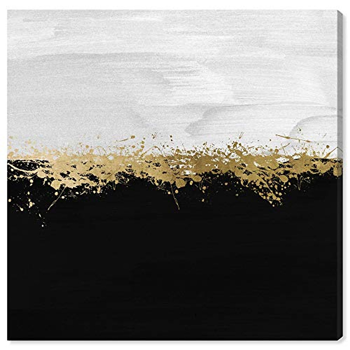 The Oliver Gal Artist Co. Abstract Wall Art Canvas Prints 'Halfway in Black and White' Home Décor, 20 in x 20