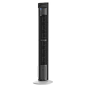 Lasko Works with Alexa Oscillating Tower Fan, Voice Controlled, 4 Quiet Speeds, Sleep Mode, Timer, Bedroom, Living Room, 48", White, T48401
