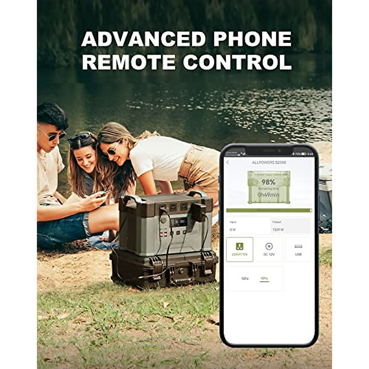 [Upgraded Version] ALLPOWERS S2000 Portable Power Station 2000W (Peak 4000W) MPPT Solar Generator 1500Wh Backup Battery with 4 AC Outlets for Outdoor Camping RV Emergency Off-Grid