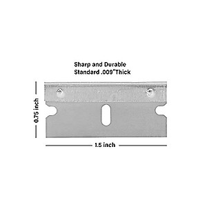 WEGAZ-100PCS Single Edge Razor Blades, Industrial Razor Blades, Safety Razor Blades, Individually Packed, Used for Scrapers and Cutting Tools