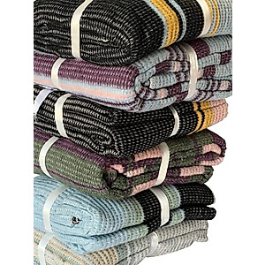 KAO Bed Throw Blanket Thick Plush Warm Multi-Purpose Decorative Cozy Luxury Blanket for Chair, Couch, Farmhouse, Bed and Sofa - 59" x 78.7" (Pink, Purple, Blue)