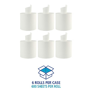 Boardwalk BWK410322 10 in. 2 Ply Center-Pull Roll Towels - White (6/Carton)