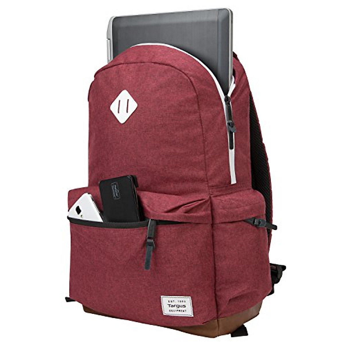 Targus Strata II College and Travel Laptop Backpack with Protective Sleeve for 15.6-Inch Laptop, Burgundy (TSB93603GL)