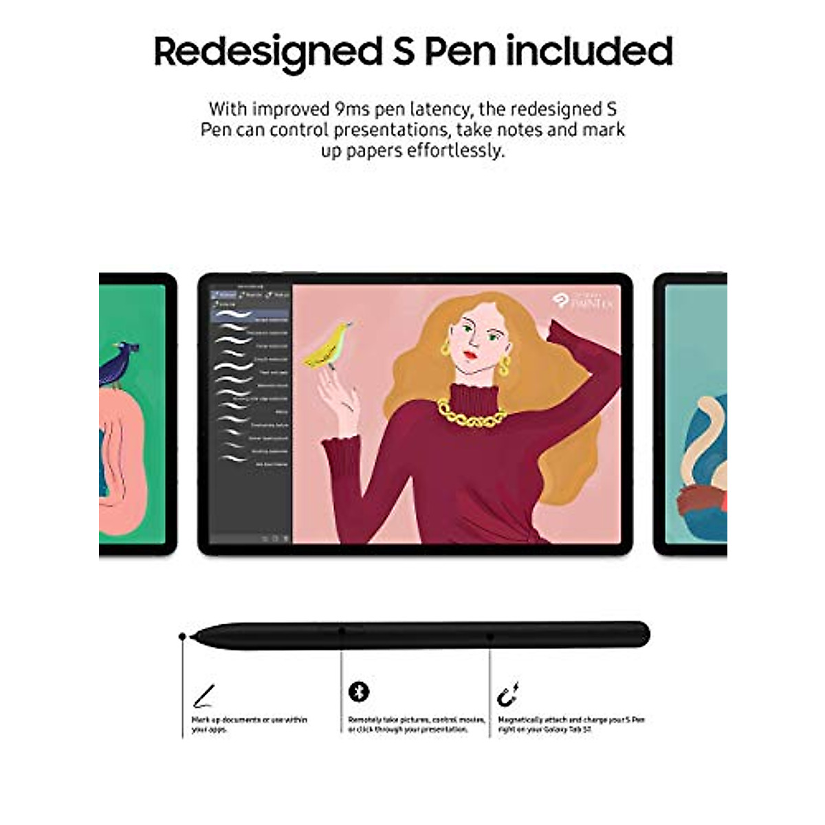 SAMSUNG Galaxy Tab S7 Wi-Fi, Mystic Black - 512GB (Renewed)