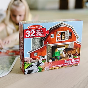 Melissa & Doug Busy Barn Shaped Jumbo Jigsaw Floor Puzzle (32 pcs, 2 x 3 feet) - FSC Certified