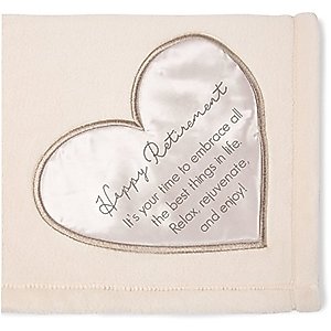 Pavilion Gift Company Soft Happy Retirement Warm Royal Plush Throw Blanket 50"x60"