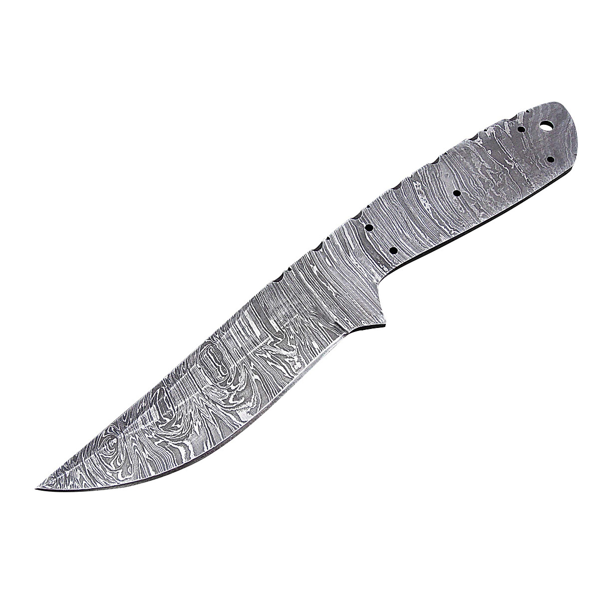 ColdLand 9.25" Damascus Steel Knife Blade Blank with Bolster - Hand Forged Knife Blanks Full Tang Ideal for Knife Making Supplies, Hunting, Fishing, Camping, Outdoor Sports NB24