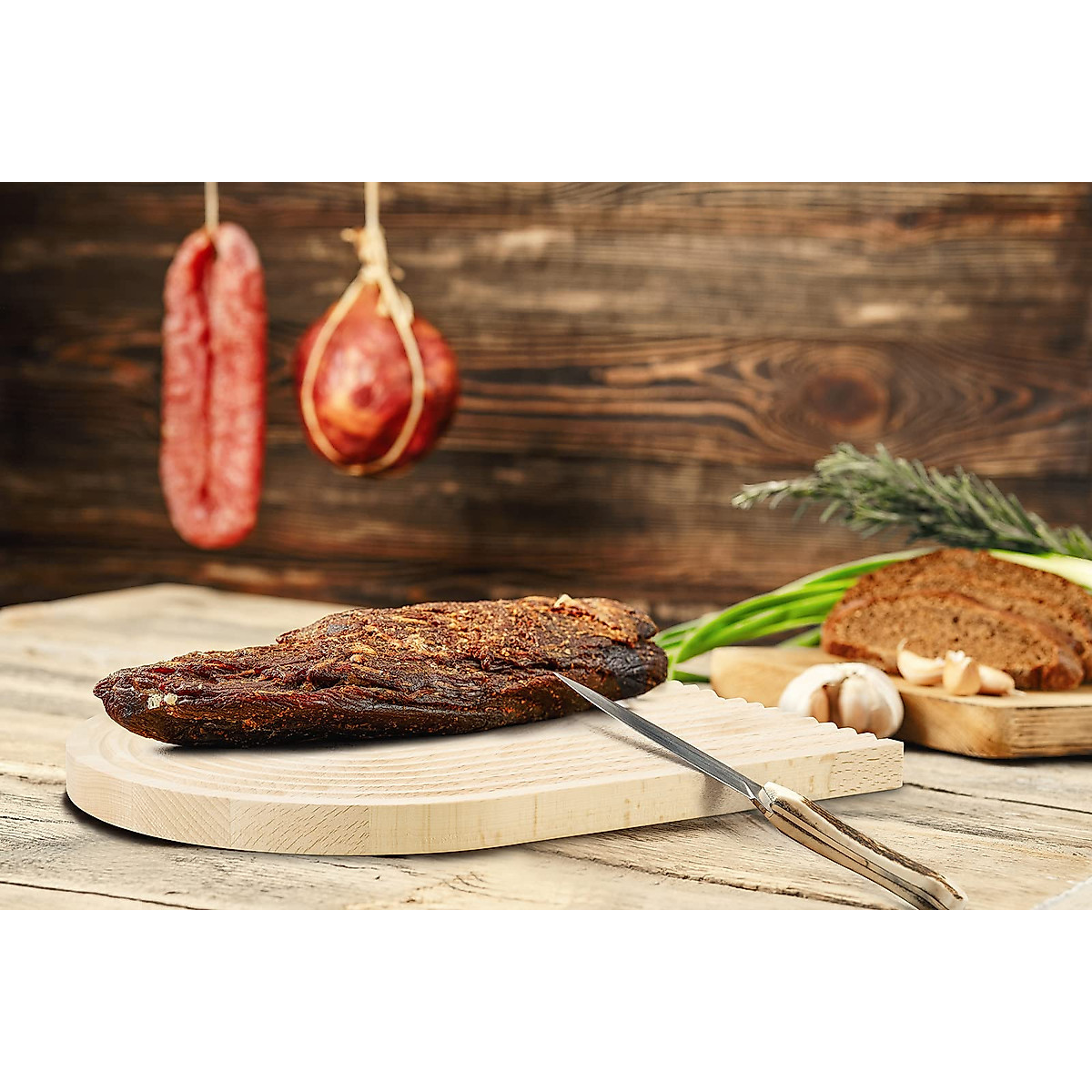 MALLYU Decorative Wooden Serving Tray Cutting Board Arch Shape Grooved Multi-functional Platter Fashion for Charcuterie Home Kitchen Shelf Decor Beading Jewelry Making Organizer DIY Plate Wedding Gift