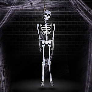 ArtCreativity Easter Bunny Rabbit with Carrot Inflatable, Indoor and Outdoor Easter Decorations, Egg Hunt Supplies for Easter Basket Stuffers, Party Favors, 4 Colors ((Halloween) Skeleton Inflatable)