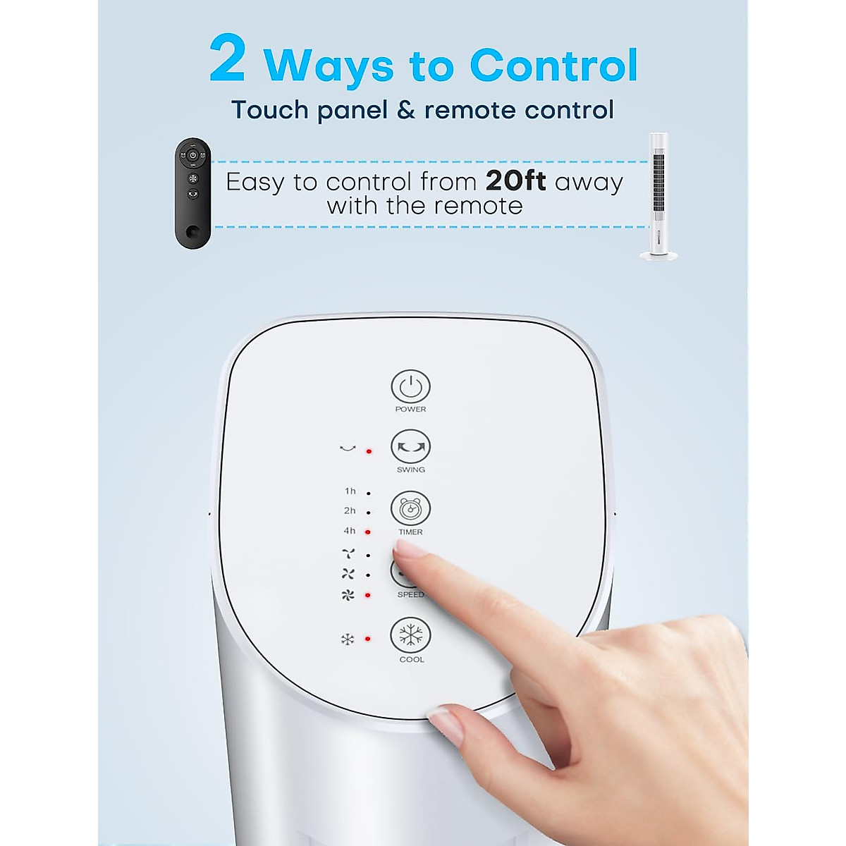 BALKO TS03Y Evaporative Air Cooler, White