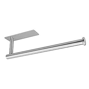 Paper Towel Holder - Eolax Under Cabinet Paper Towel Bar for Kitchen, Wall Mount Self Adhesive or Drilling Paper Towel Rack, 304 Stainless Steel (Brushed Nickel)