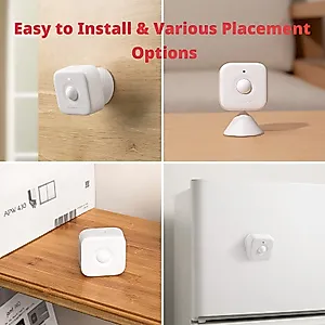 SwitchBot Smart Motion Door Sensor - Wireless Home Security System, PIR Motion Detector Alert, Add SwitchBot Hub Mini to Make it Compatible with Alexa
