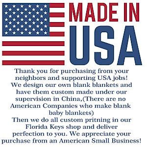 Personalize It Baby Blanket for Girls 30x40 in (Pink) Customized with Name Personalized Monogram for Newborns and Infant in Floral Girl Navy Indigo Blue and Pink with Satin Trim