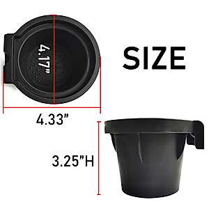 Auovo 2 Pcs Cup Holder Inserts Replacement for Frontier 2005-2019 Xterra 05-15 Pathfinder 05-12 Replace 96975-EA000 96975-ZS00A(with 3 Pairs of TPE Coasters in red Blue All Black)