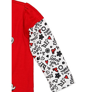 Sesame Street Elmo Girls Long Sleeve Shirt for Infant and Toddler Red