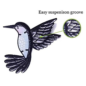 POXOHO Mosaic Hummingbird Metal Wall Decoration Glass Wall Art Indoor Wall Decoration Outdoor Wall Sculpture Hanging Decorates Bedrooms, Porches, Fences, Terraces and Gardens Set of 2