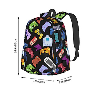 famliihw Video Game Controller Backpack Bookbag Laptop Backpacks Multipurpose Daypack for Boys Girls School Men Women Travel Hiking