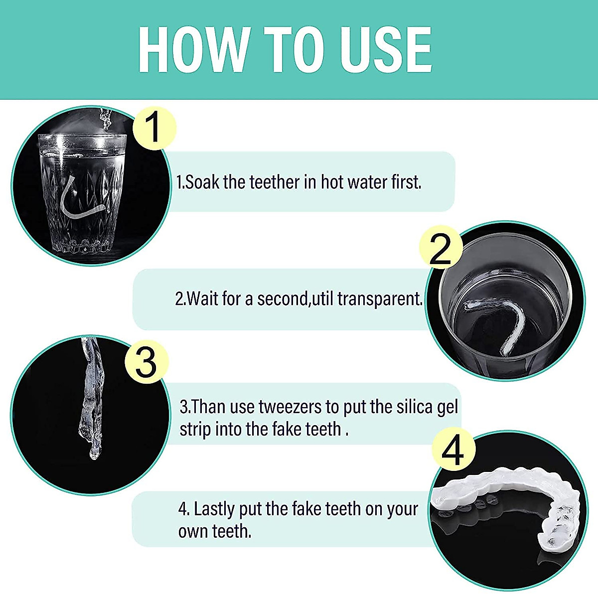 Teeth Veneer - Temporary dentures - Perfect Braces - Men's and Women's Veneer Teeth-Instant snap on veneers