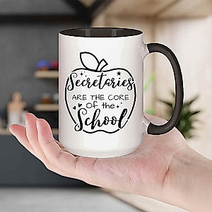 Humorous Gift Supportive Gift For School Secretaries, For Mother's Day - Show Your Support For Office Admin On 11oz 15oz Inner Color Accent Mug