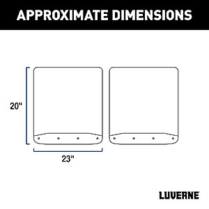 LUVERNE 251124 Rear Dually 20-Inch x 23-Inch Textured Rubber Mud Guards, Select Ford F-350, F-450 Super Duty , Black