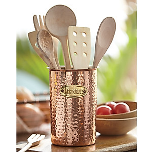 Mud Pie Copper Kitchen Utensil Caddy