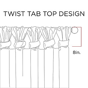 Madison Park Ceres DIY Twisted Tab Sheer Curtain, PAIR PANELS, Lightweight Window Treatment, Voile Privacy, Light Filtering Drape for Bedroom and Apartment, 50 in x 84 in, White 2 Piece