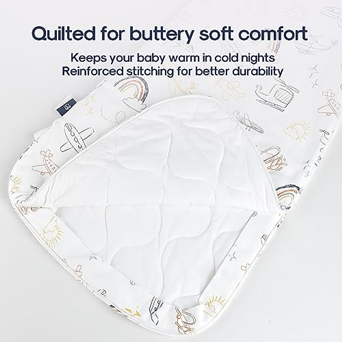 Domiamia Baby Sleep Sack Ultra Soft Cotton & Rayon Made From Bamboo 2.5 TOG Toddler Sleeping Sack 2t-3t Rayon Sleeping Bag Dryable Warm Wearable Blanket 24-36 Months Better Sleep Year-round