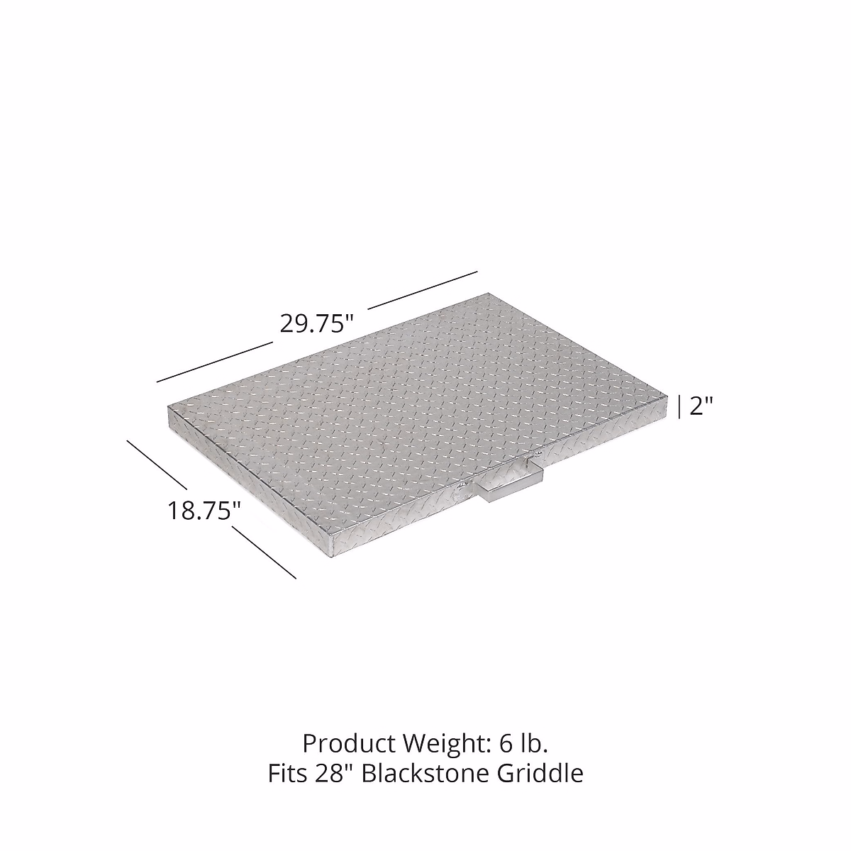 TITAN GREAT OUTDOORS Griddle Cover Fits 28in Blackstone Grill, Diamond Plated Aluminum Flat Top Griddle Guard Cover