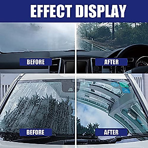 KCRPM Pushue Car Glass Oil Film Remover, 150G Glass Oil Film Remover for Car, Car Glass Oil Film Remover, Car Cleaner Glass Oil Film Remover Windshields Cleaning Liquid (1Set)