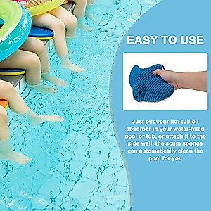 Hot Tub Scum Absorber Spa Cleaner, Reusable Oil Absorbing Sponge for Pool, Hot Tub, SPA, Absorbs Scum,Oil, Slime and Grimes, Must Have Hot Tub Cleaning Accessories for Adults and Kids(2 pack）