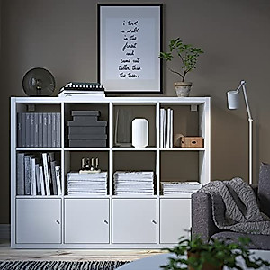 IKEA Kallax Shelf Unit with 4 Inserts White 792.782.50 Size 57 7/8x44 1/8 "
