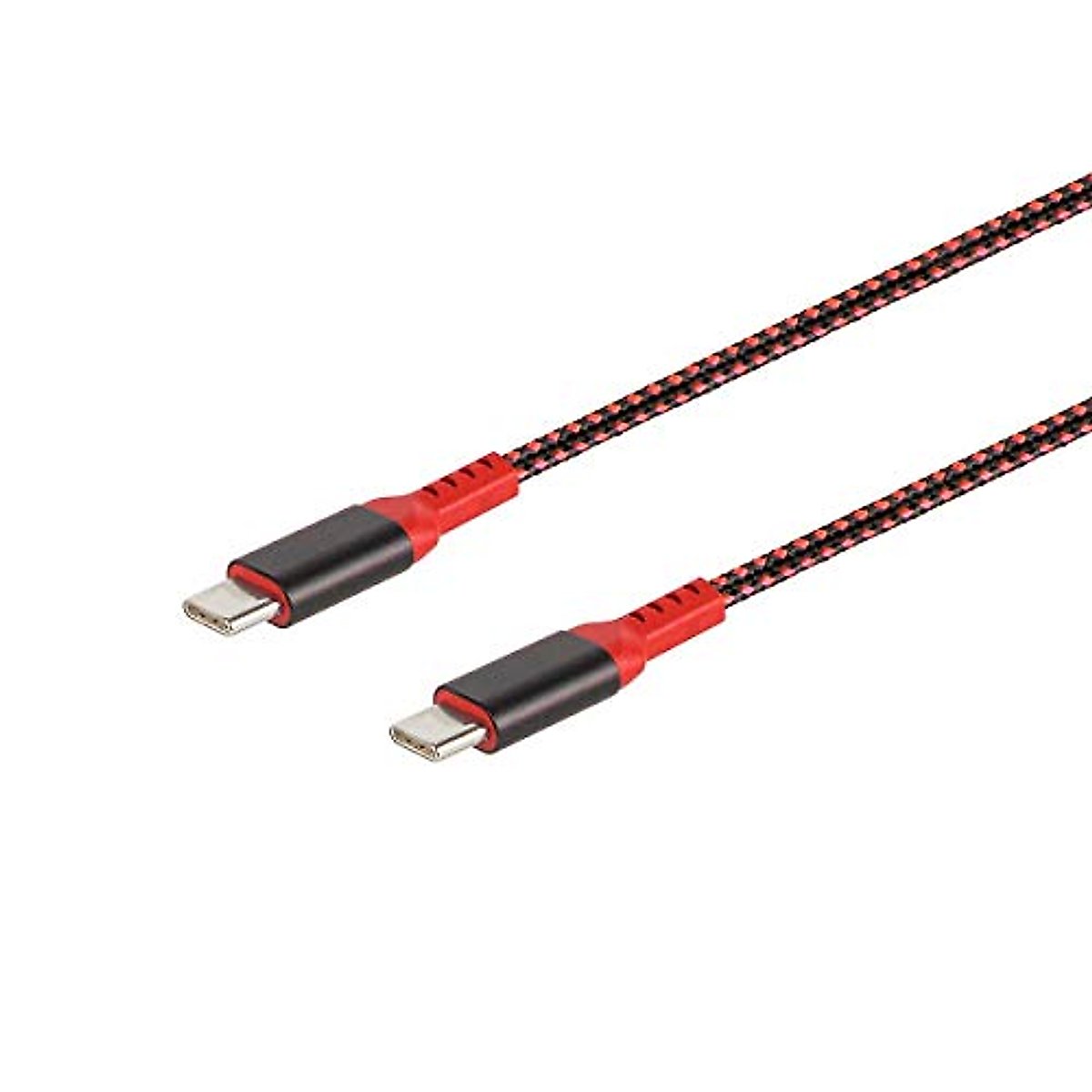 Monoprice Stealth Charge and Sync USB 2.0 Type-C to Type-C Cable - 10 Feet - Red | Up to 5A/100W, for USB-C Enabled Devices Laptops MacBook Pro