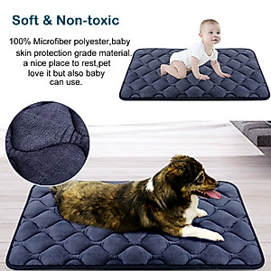 Dog Beds for Small Dogs Crate Pad Mat 21 inch Kennel Pads Washable Mattress Dog Sleeping Mats,Non Slip Pet Beds