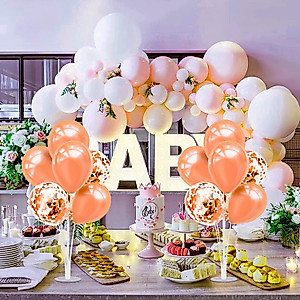 ZJDHPTY Rose Gold Balloon Stand Centerpiece Table Decorations for Birthday Anniversary Engagement Wedding Bridal Shower Graduation Mother's Day Party Decorations(Rose gold set4)