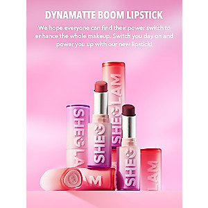 SHEGLAM Dynamatte Boom Waterproof Matte Lipstick Long Lasting Transfer Proof Lip Stick - Rule Breaker