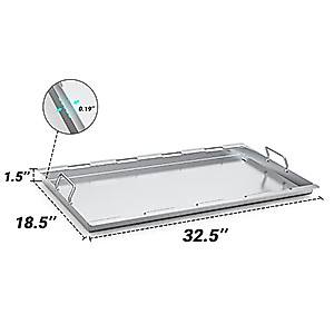 Stanbroil Stainless Steel Griddle Flat Top Gas Grill Griddle, 4-Burner Grill Accessories for Weber Genesis II, II LX and Genesis 2022 400 Series Gas Grills