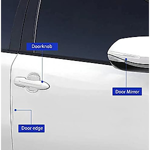 TMAOZ, Pack of 12 3D Transparent car Door Handle Reflective Stickers, car Door Handle ScratchResistant Protective Film, car Outdoor Safety Reflective Strip