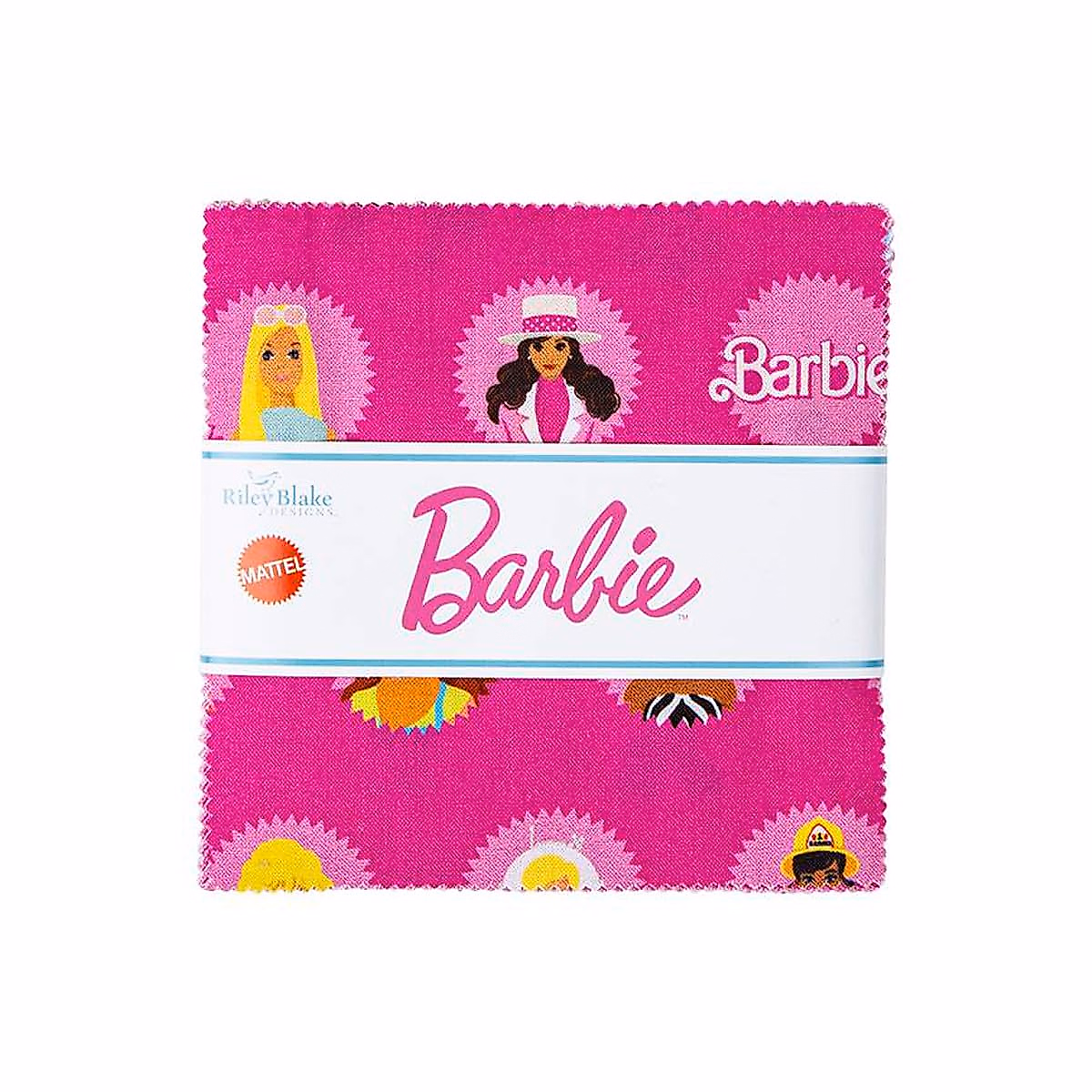 Riley Blake Collection of Barbie-Themed Merchandise, Including 5” Stackers, Rolies, Panels, and More… (Barbie World 5" Stacker)