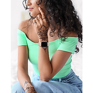 TOYOUTHS Boho Engraved Band Compatible with Apple Watch Band 42mm 41mm 40mm 38mm Women Men, Bohemian Designer Sport Soft Silicone Fancy Dressy Fashion Straps for iWatch Series 10/9/SE/8/7/6/5/4/3/2/1