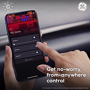 GE CYNC Smart LED Light Bulbs, Color Changing Lights, Bluetooth and Wi-Fi Lights, Works with Alexa and Google Home, A19 Light Bulbs, 2 count (Pack of 1)