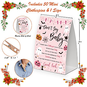 Halloween Pink Ghost Shower Decorations,Don't Say Baby Baby Shower Game,Gender Neutral Baby Shower Decorations,Small Clothespin Game,Baby Shower Ideas,Baby Shower Games 50 Guest,Fall Party Games