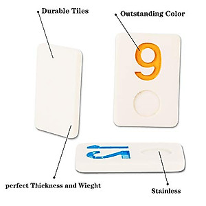 NOLIE 106 Tiles Rummy Cube Game Set with Aluminum Case and 4 Anti-Skid Durable Trays for 2-4 Players