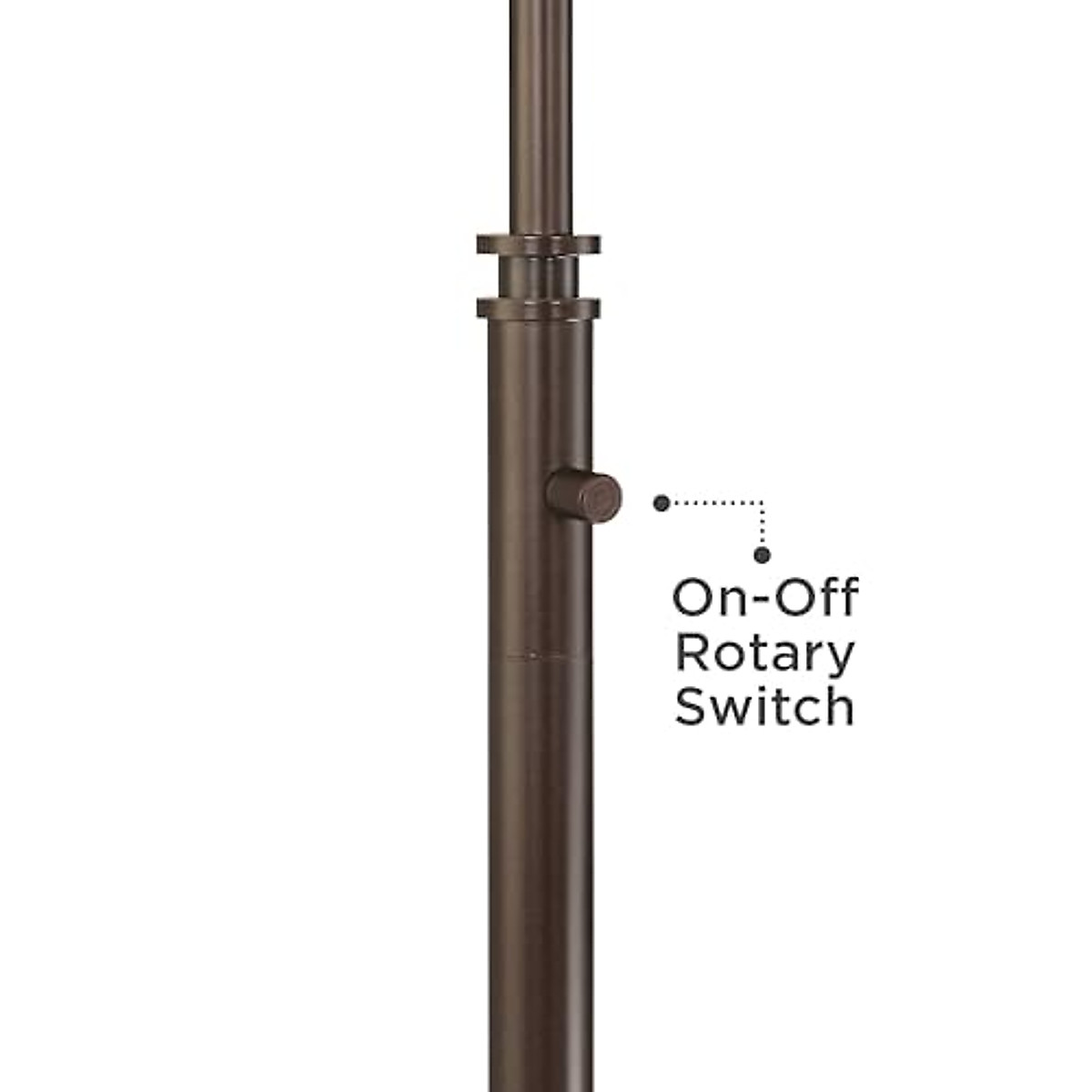 Possini Euro Design Holden Modern Farmhouse Rustic Industrial 62 1/2" Tall Standing Floor Lamp Light Curved Arc Adjustable Smart Plug Metal Oil Rubbed Bronze Finish Living Room Bedroom House Reading