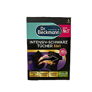Dr. Beckmann Intensive black cloths, for intense black and smooth fibres, 6 cloths